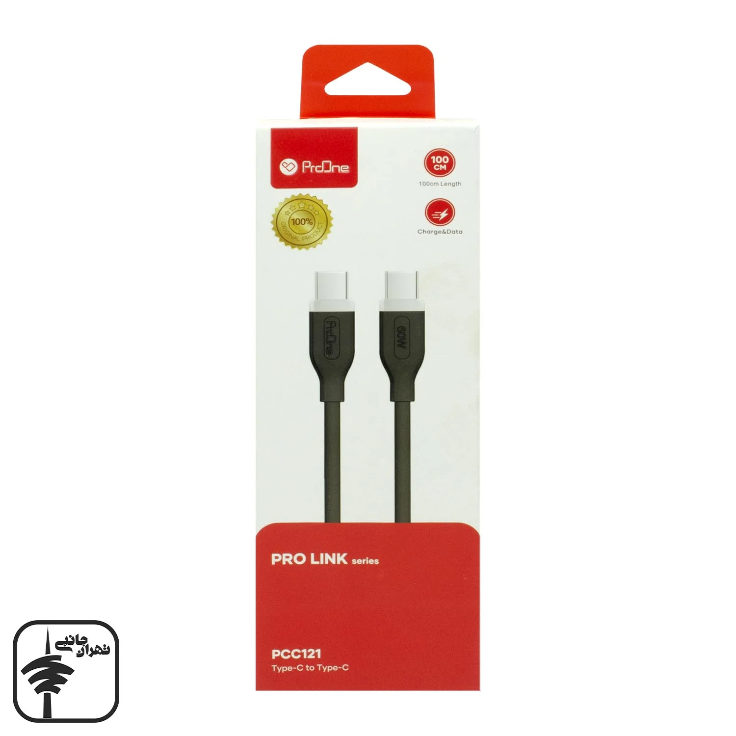 خرید عمده کابل دوسر تایپ سی پرووان مدل PCC121 + پخش با قیمت مناسب | تهران جانبی